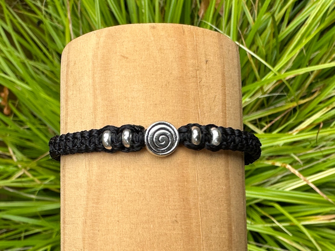 Spiral Bracelet-silver Spiral Swirl Bracelet-circle of Life-mens ...