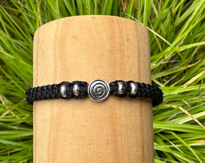 Wire Wrapped Swirl Wave Loop Cuff Bracelet, Hammered Jewelry, Boho ...