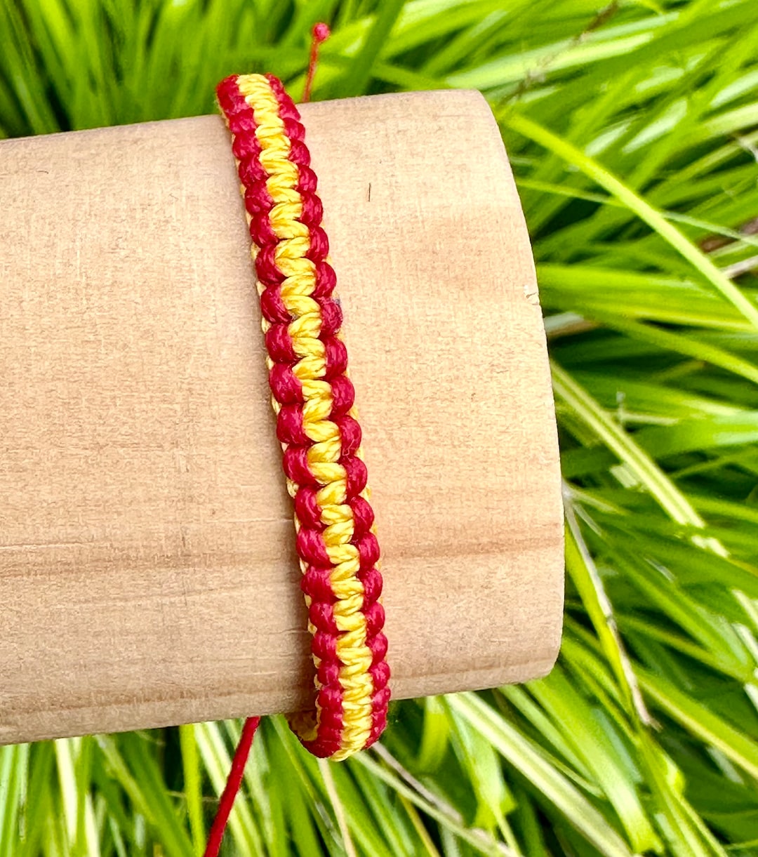 Handmade Braided Spanish Flag Bracelet: Waterproof, Adjustable - Etsy