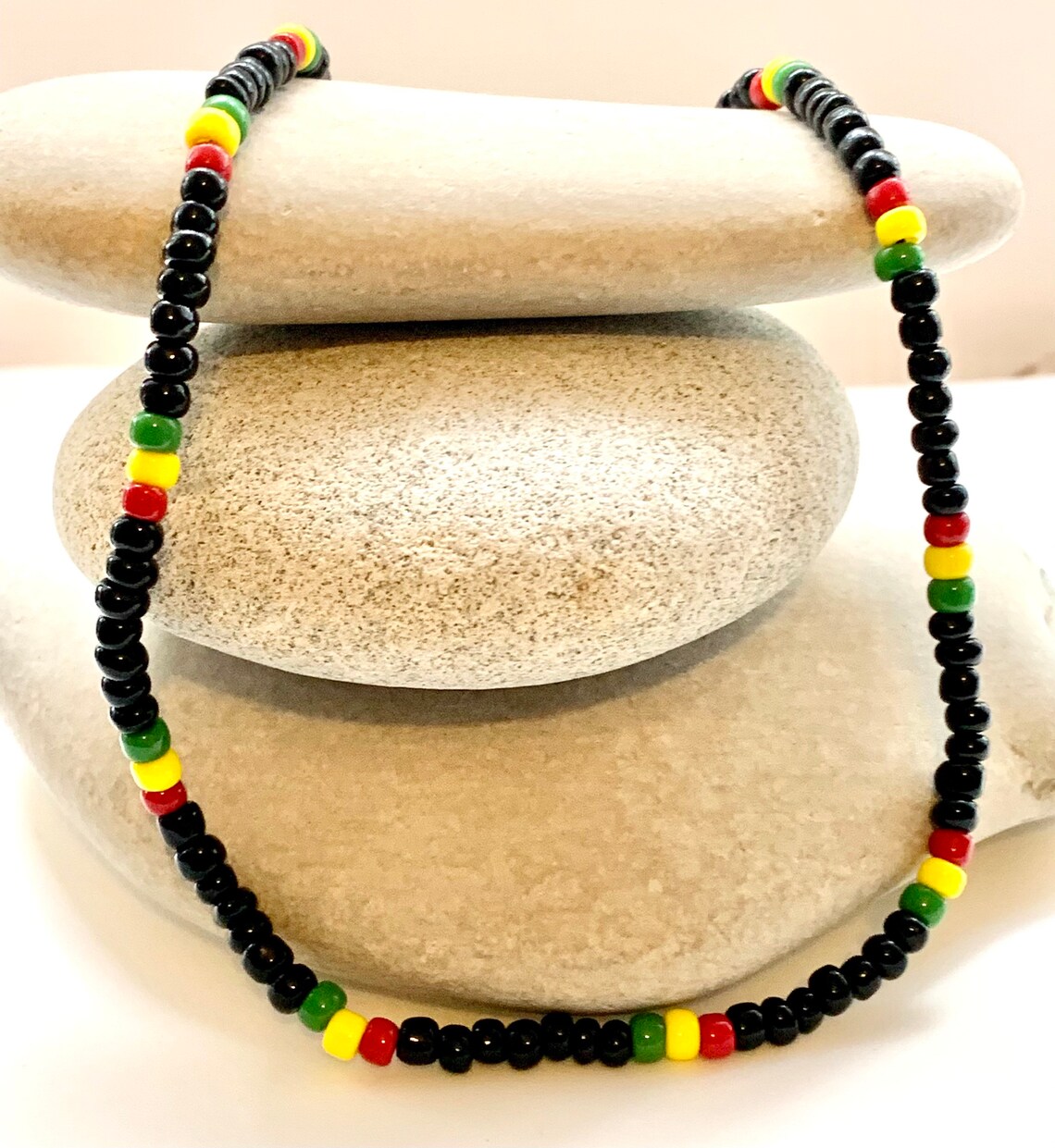 Handmade Necklace-reggae Necklace-rasta Beaded - Etsy UK