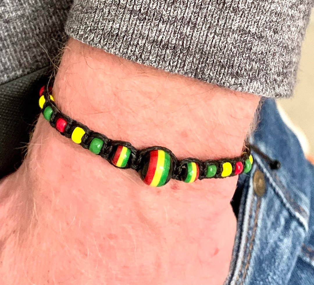 Reggae Bracelet-rastafarian Bracelet- Red Yellow Green Bracelet ...