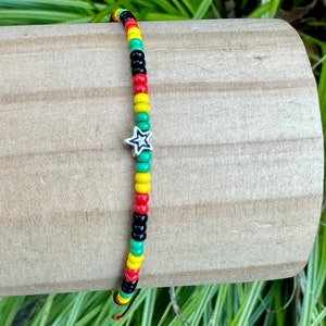 Dainty Reggae Bracelet-rasta Bracelet-beaded Bracelet-tiny Bracelet ...