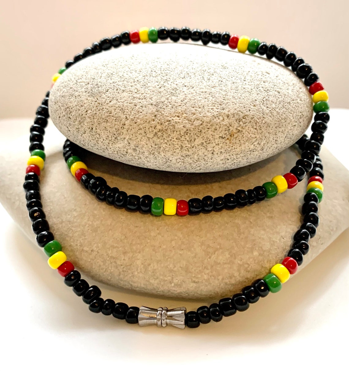 Handmade Necklace-reggae Necklace-rasta Beaded - Etsy UK
