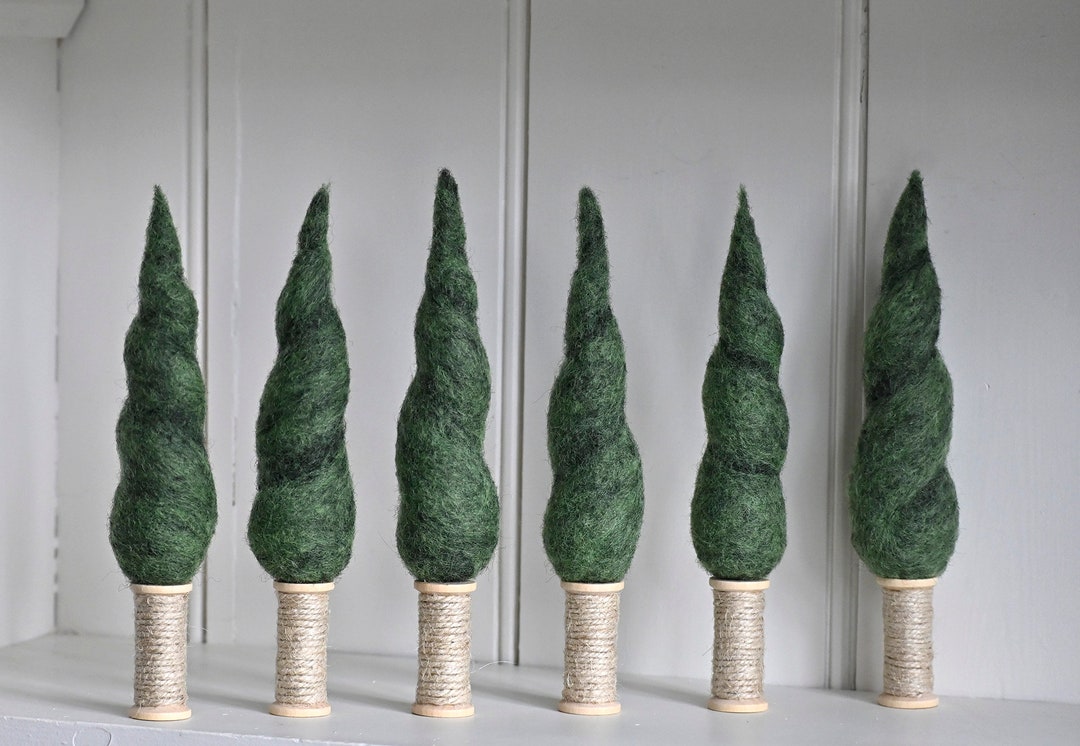 Spiral Needle Felted Topiary Tree - Etsy