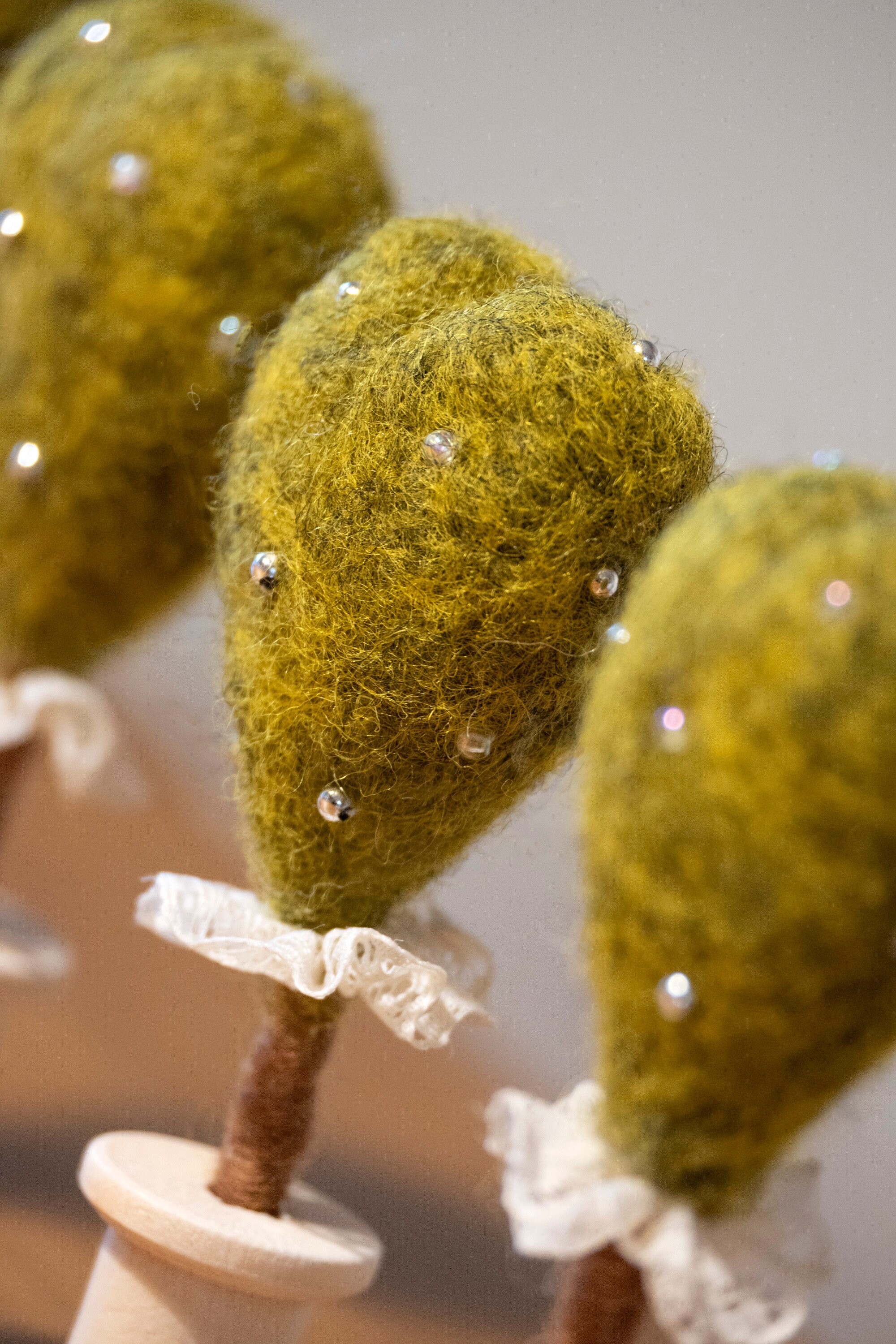 Needle Felted Heart Topiary Tree With Lace - Etsy