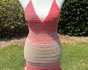 Crochet Ruffle Dress - Etsy