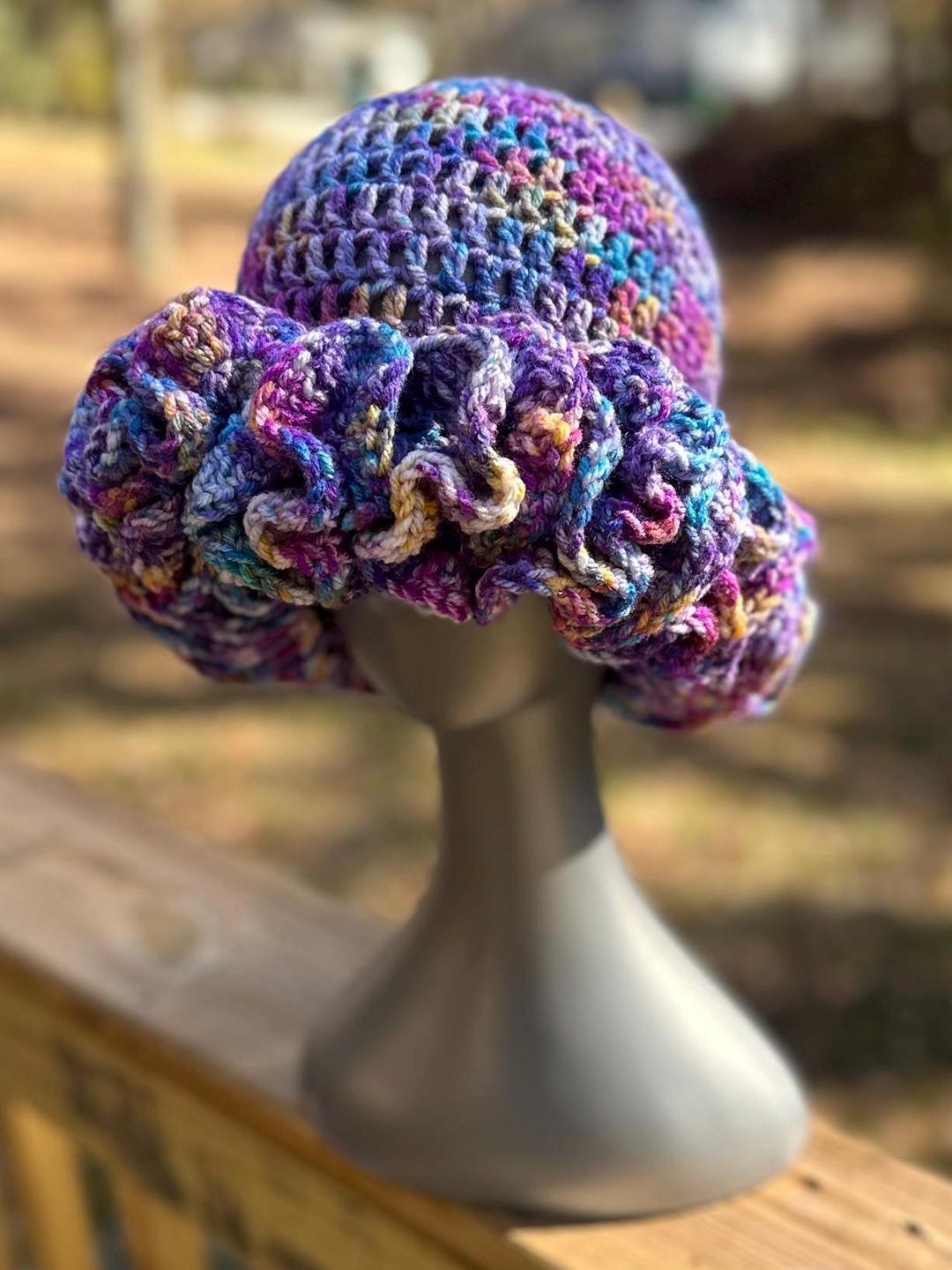 Handmade Crochet Ruffle Bucket Hat: Chic Trendy Accent - Etsy