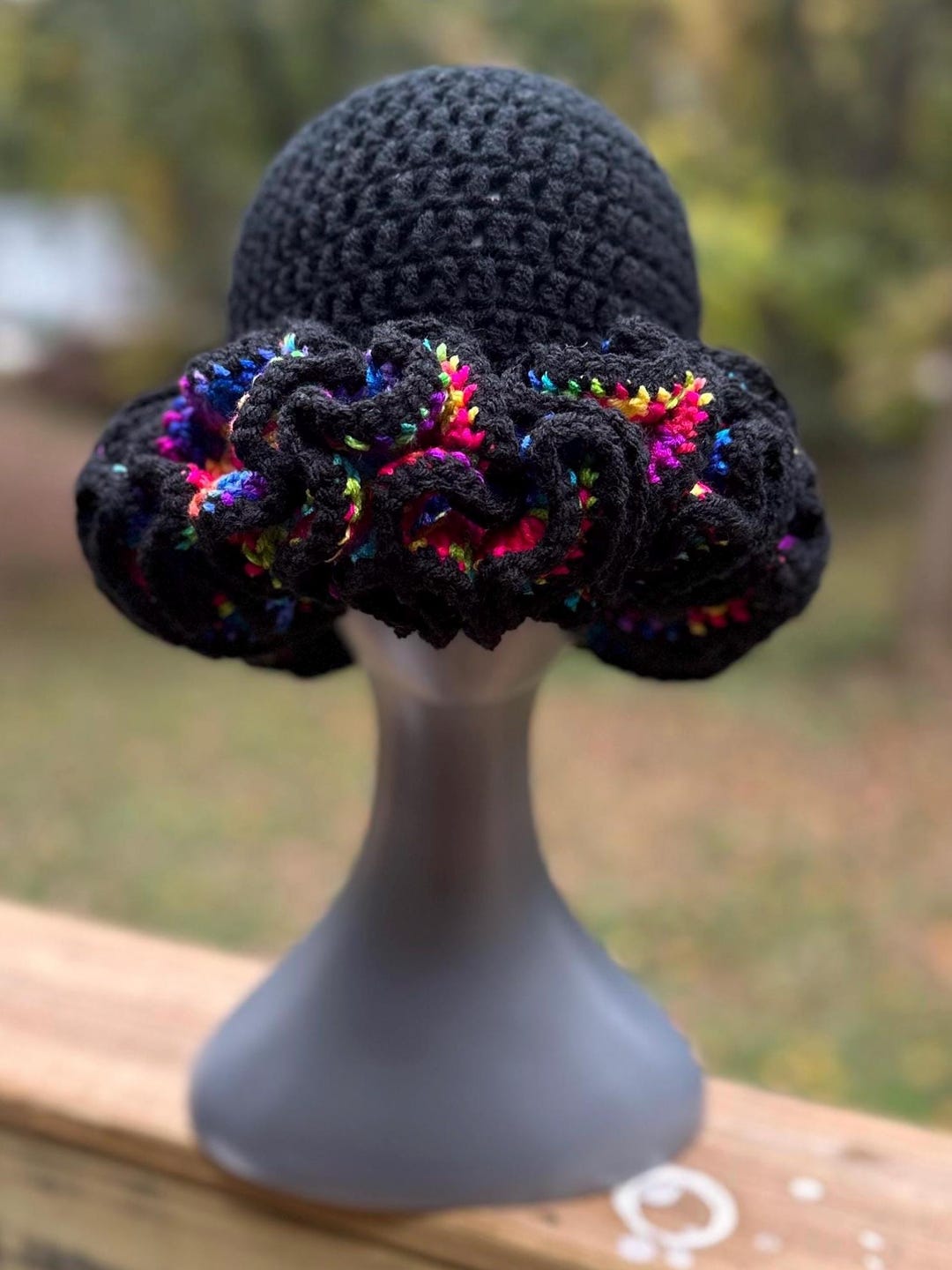 Crochet Ruffle Hat, Bucket Hat, “candy Land” Ruffle Hat - Etsy