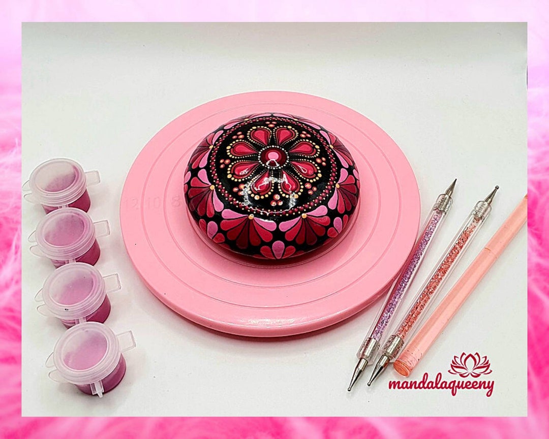 Turntable 14 Cm for Painting Mandala Stones Made of Plastic, Manual ...