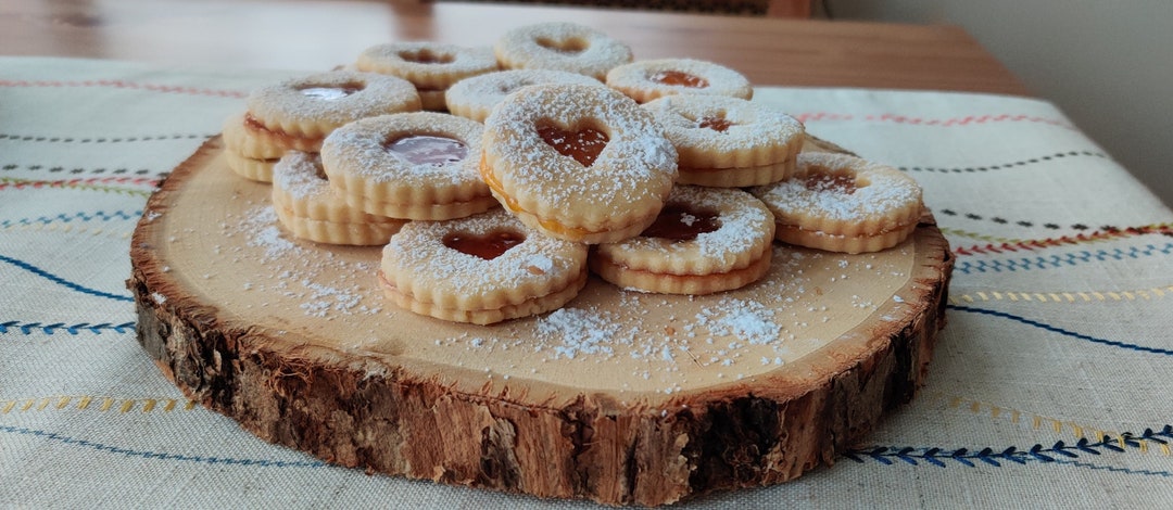 1 Pound Linzer Tart Cookies/ Organic Ingredients, Handmade/ Hungarian ...