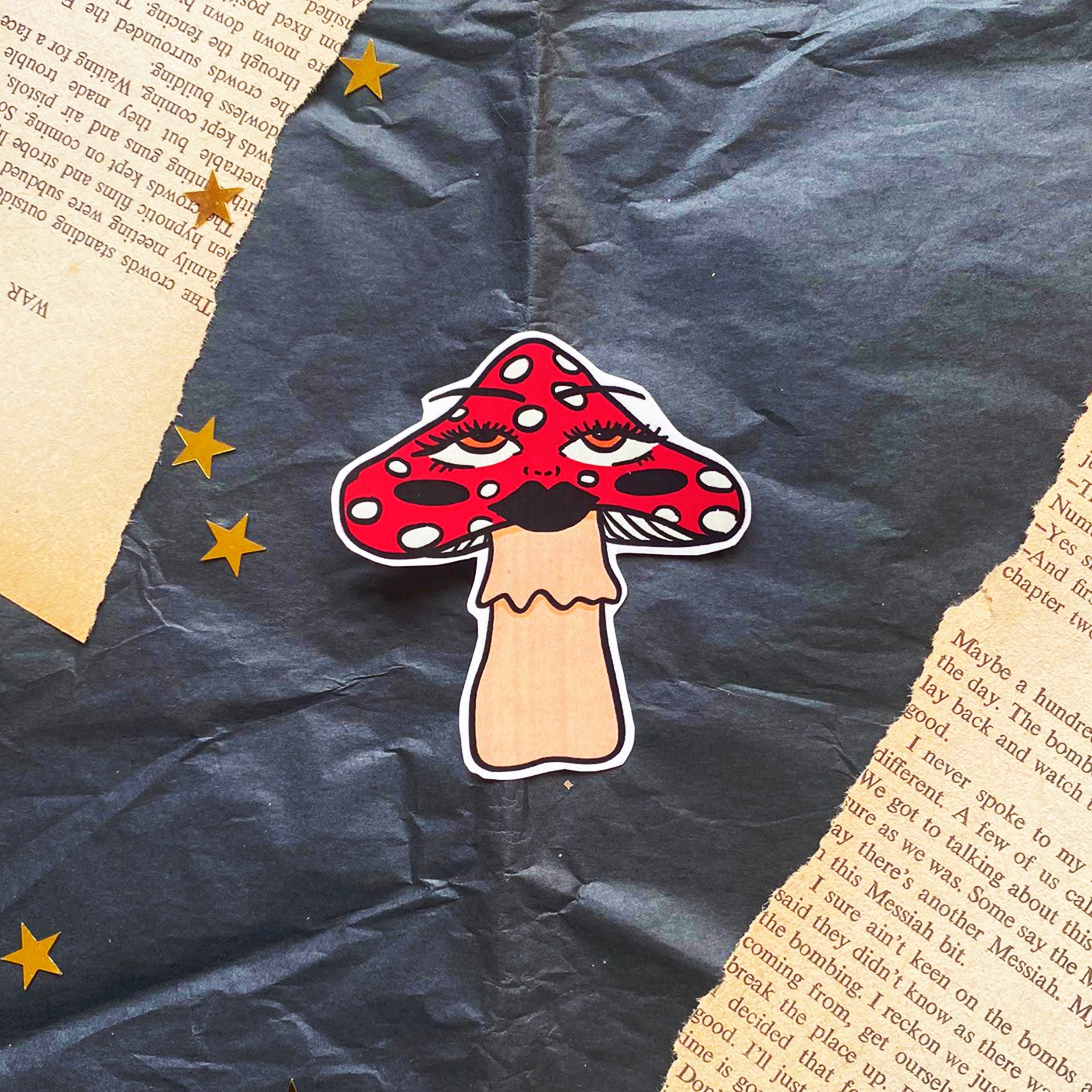 Mushroom Sticker Aesthetic Mushroom Mushroom With Eyes - Etsy