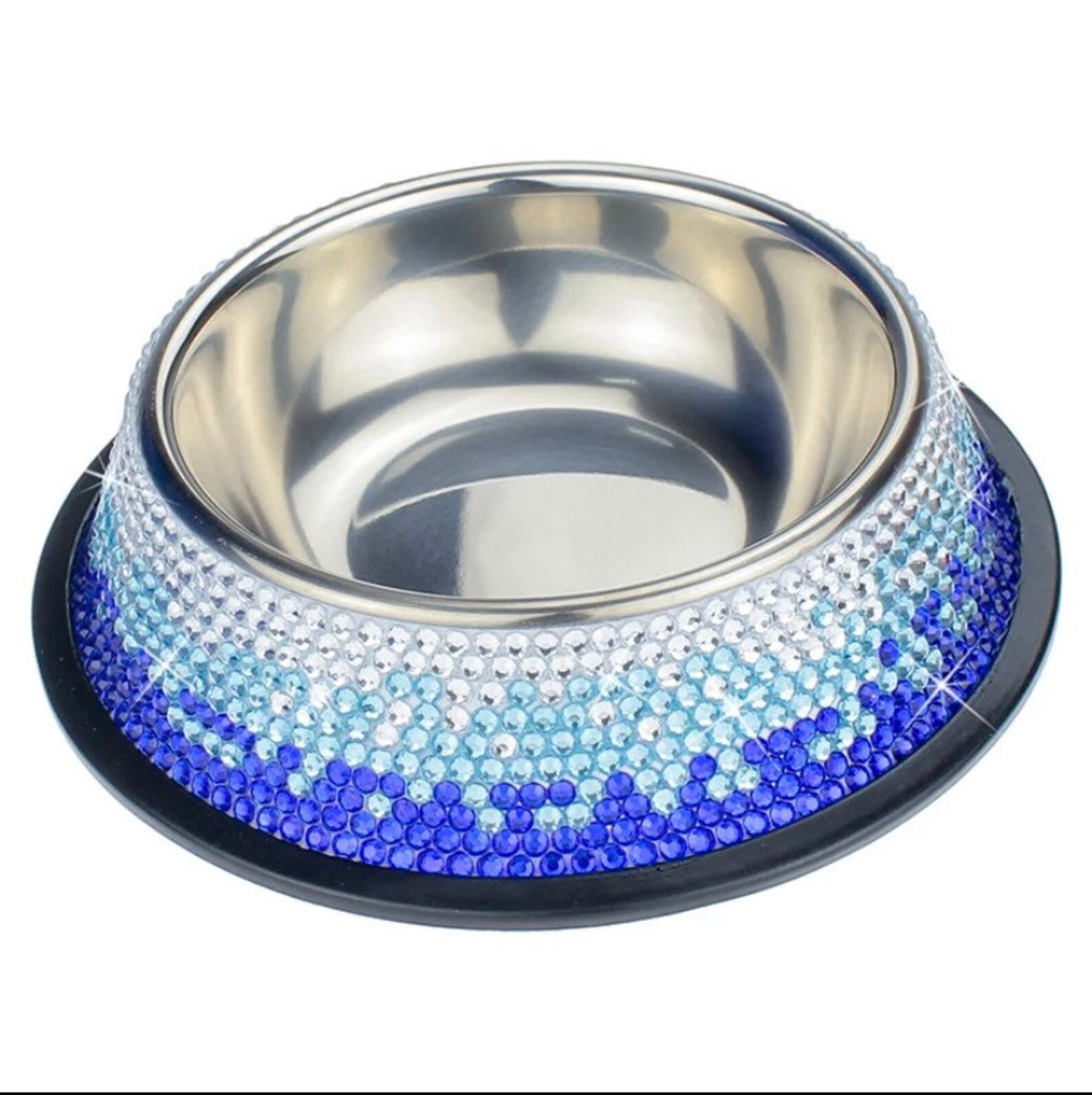 Bling Ombré Dog Cat Food Bowl Bling Pet Bowl Cute Fancy Dog Food Bowl ...