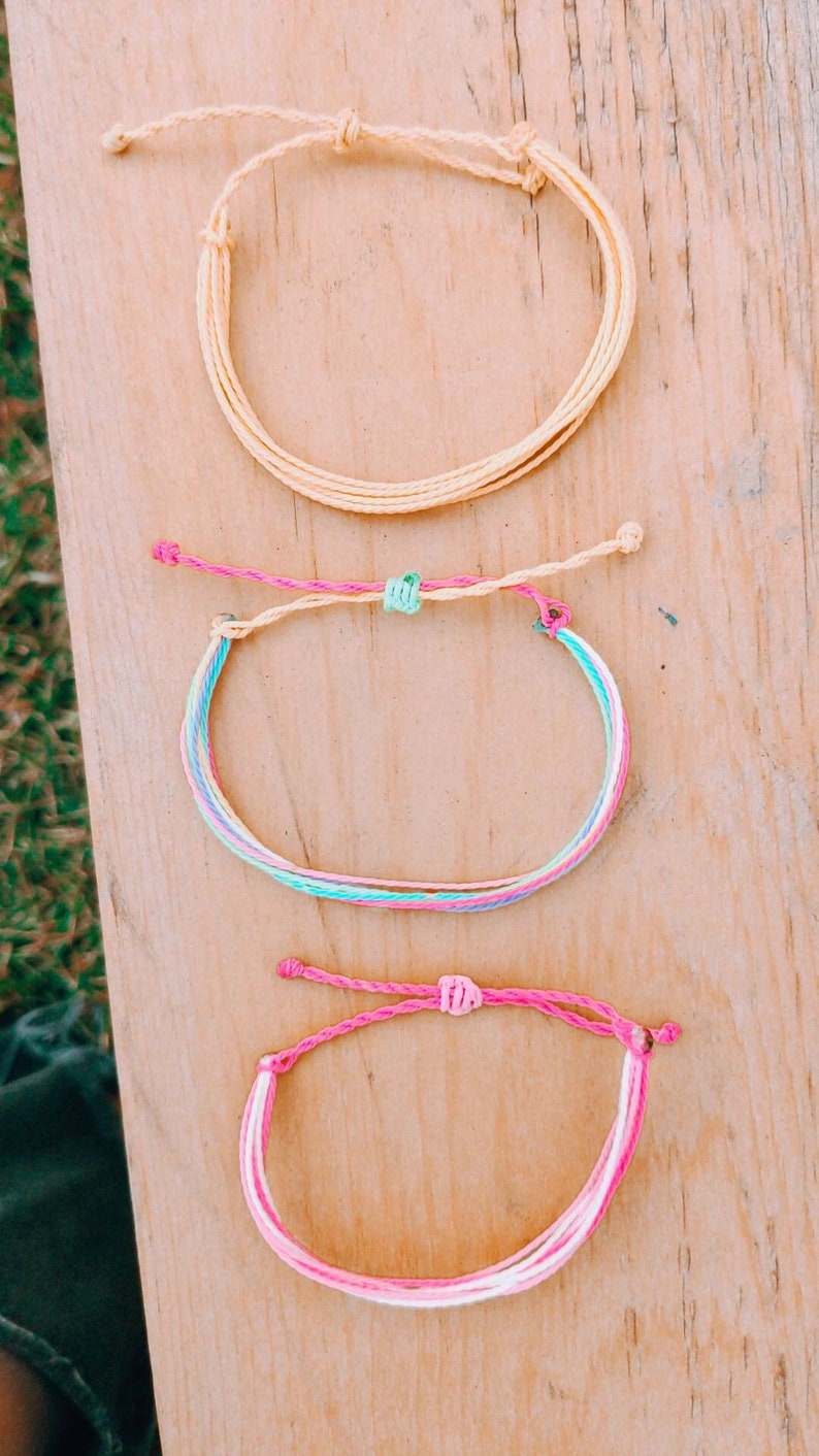 Wax String Bracelets | Pura Vida Inspired Adjustable Cute Trendy ...