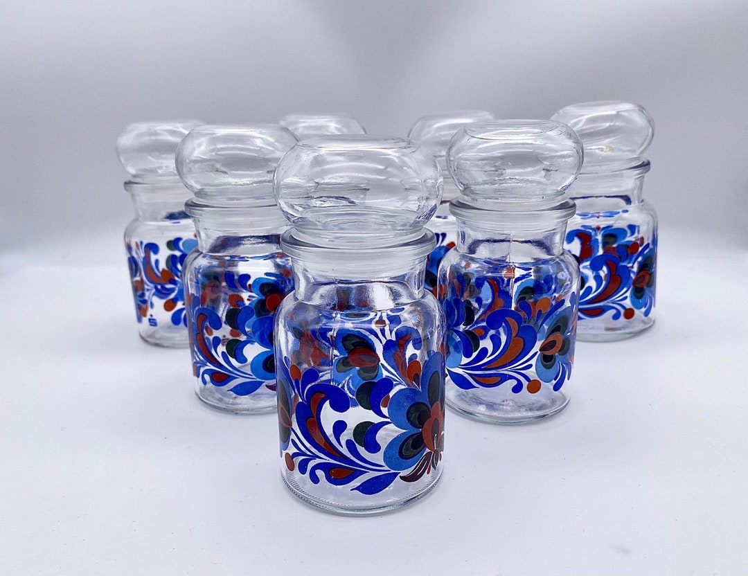 7 Bubble Storage/bonbon Jars Flower Power Spice Jar 60s/70s - Etsy