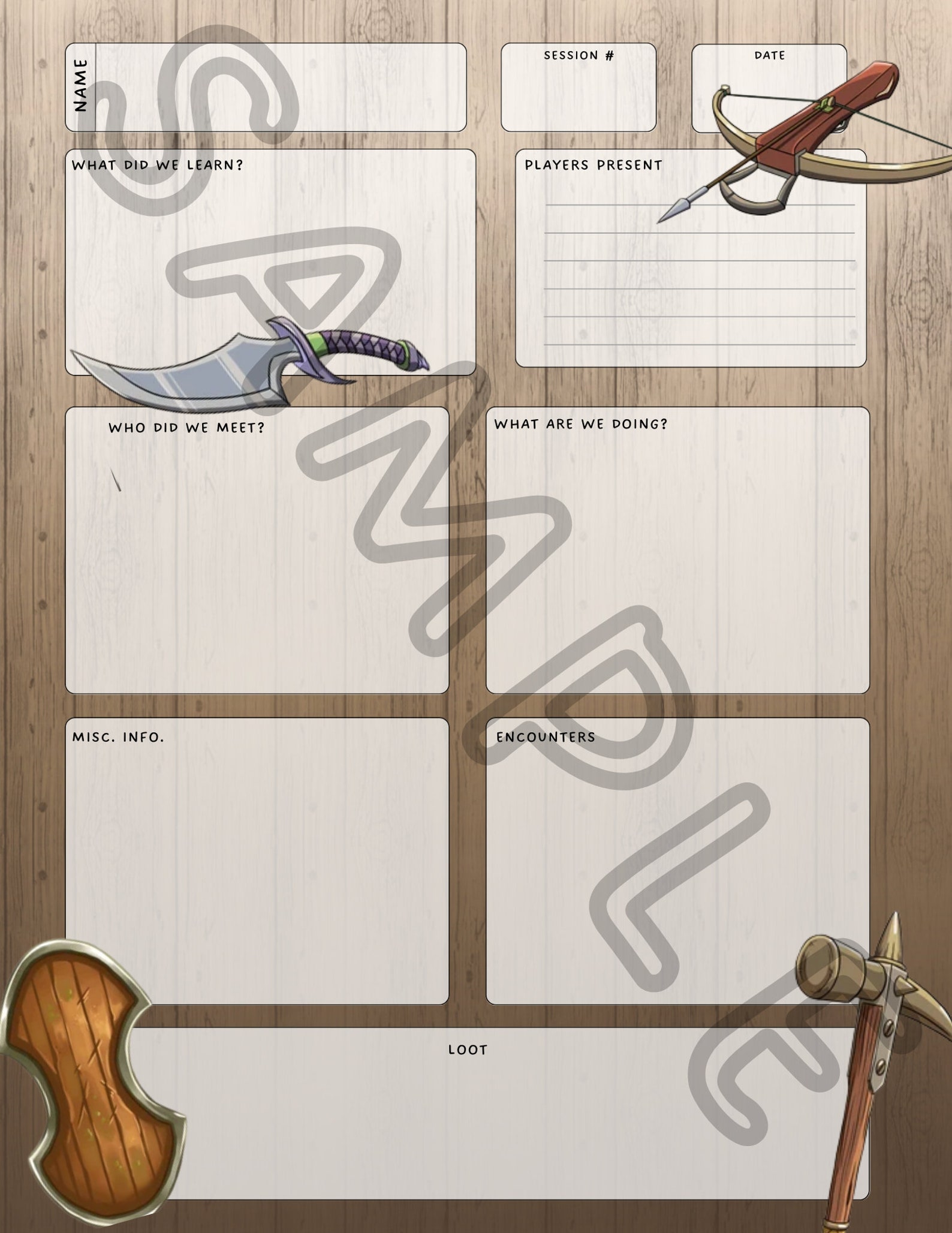 Dnd 5e Character Sheets Armory Form Fillable - Etsy