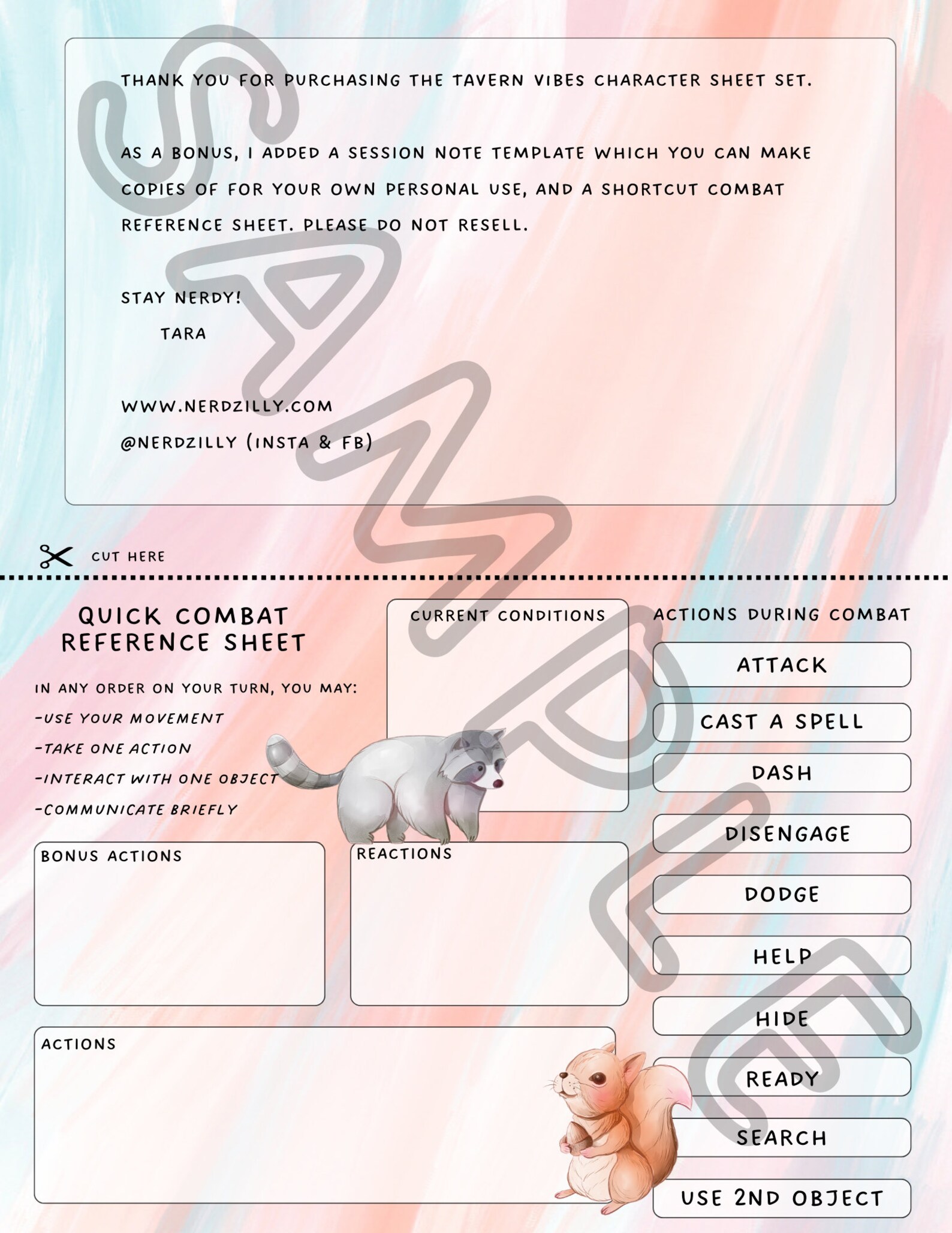 Dnd 5e Character Sheets Critters Form Fillable - Etsy