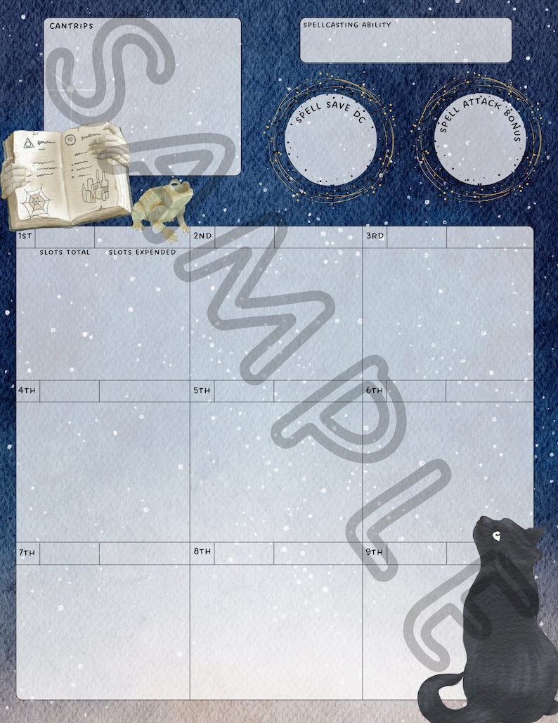 Dnd 5e Character Sheets Witchy Vibes Form Fillable - Etsy