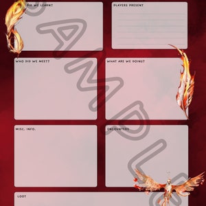 Dnd 5e Character Sheets Phoenix Form Fillable - Etsy