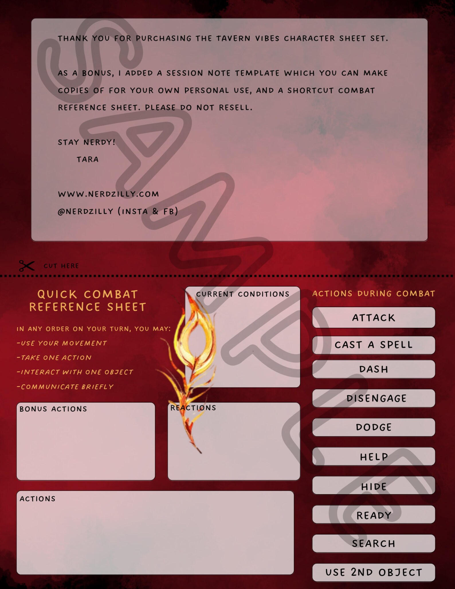 Dnd 5e Character Sheets Phoenix Form Fillable - Etsy