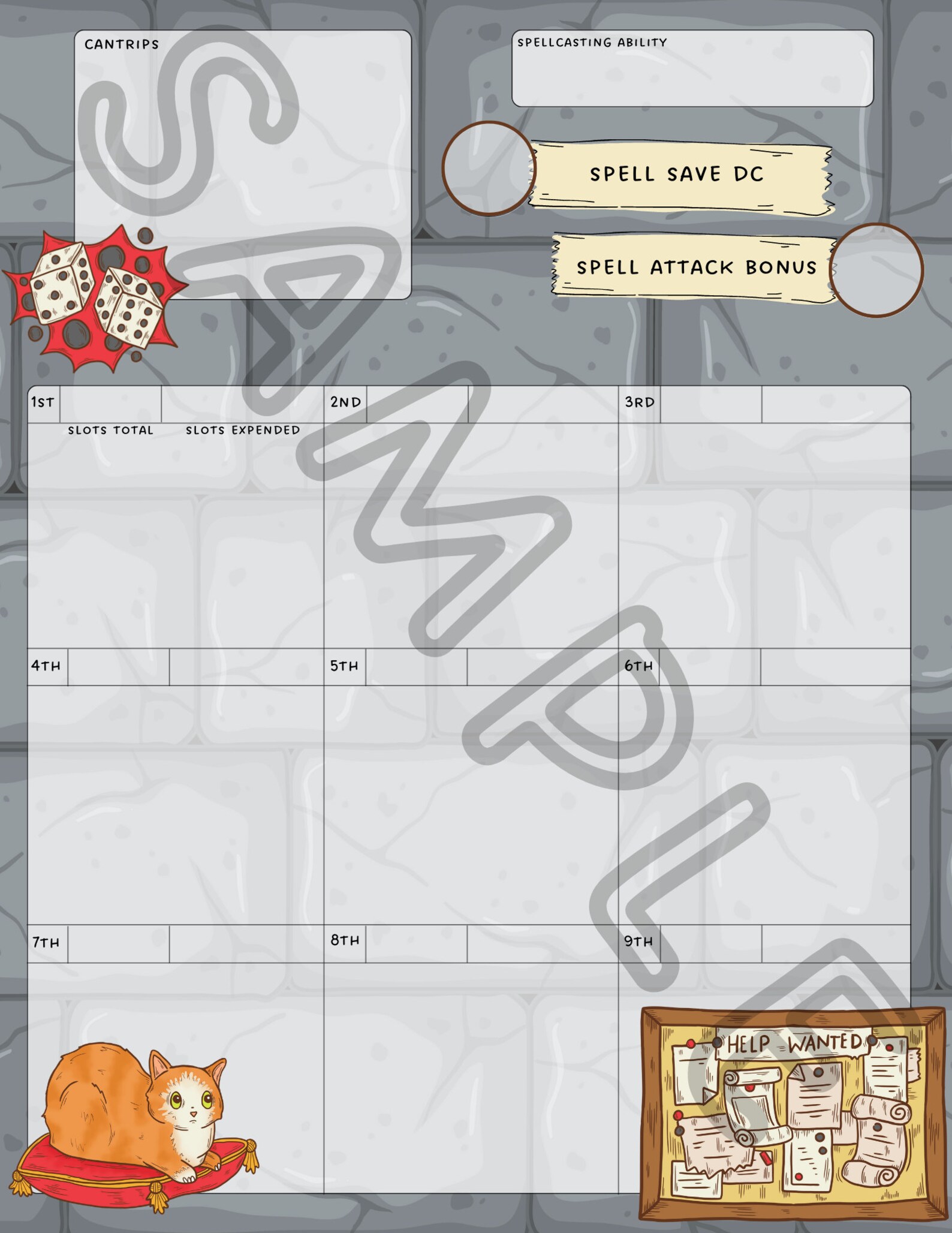 Dnd 5e Character Sheets Tavern Vibes Form Fillable - Etsy