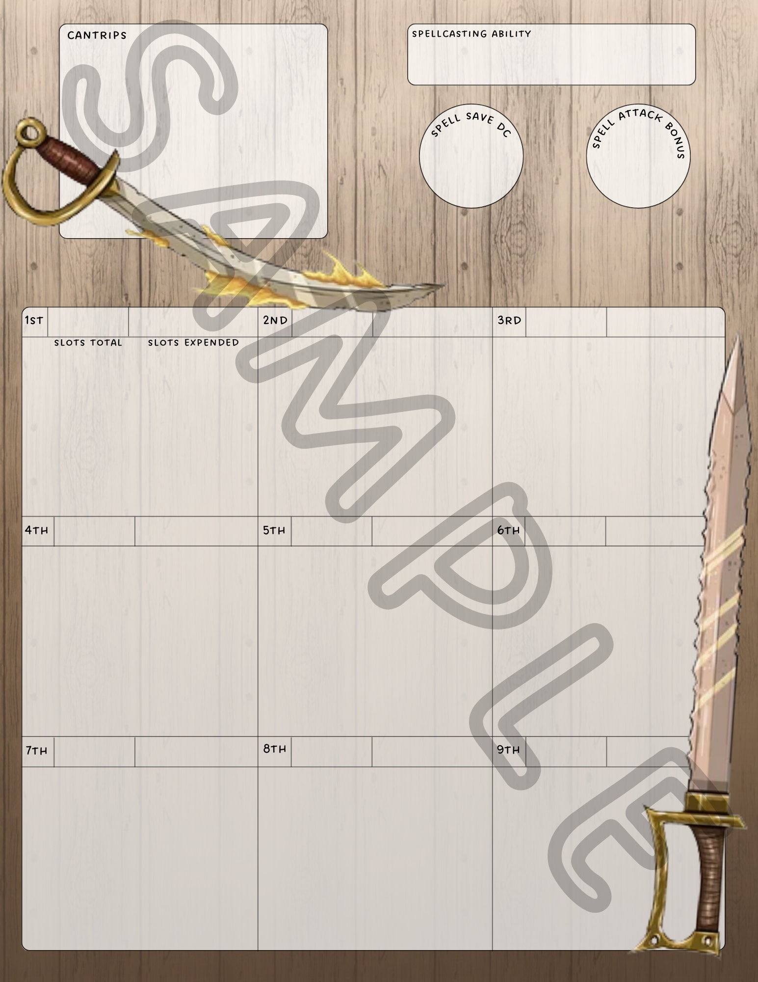 Dnd 5e Character Sheets Armory Form Fillable - Etsy