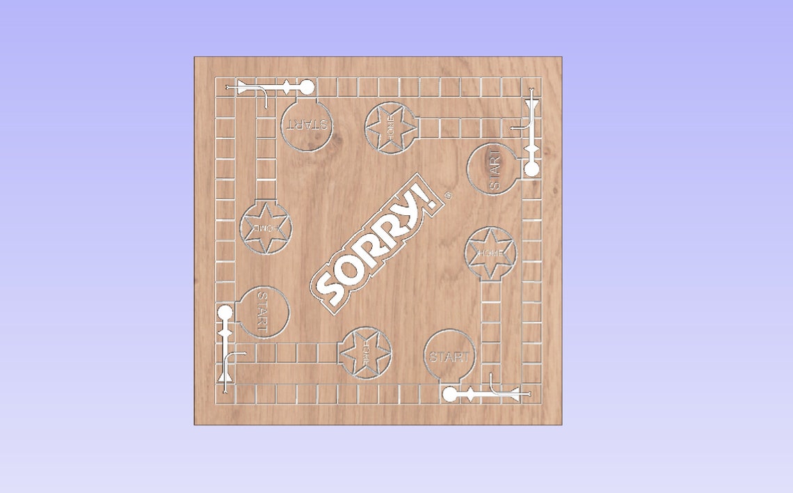 Hand Drawn Sorry Board Game Template for CNC or Laser Cutter. - Etsy