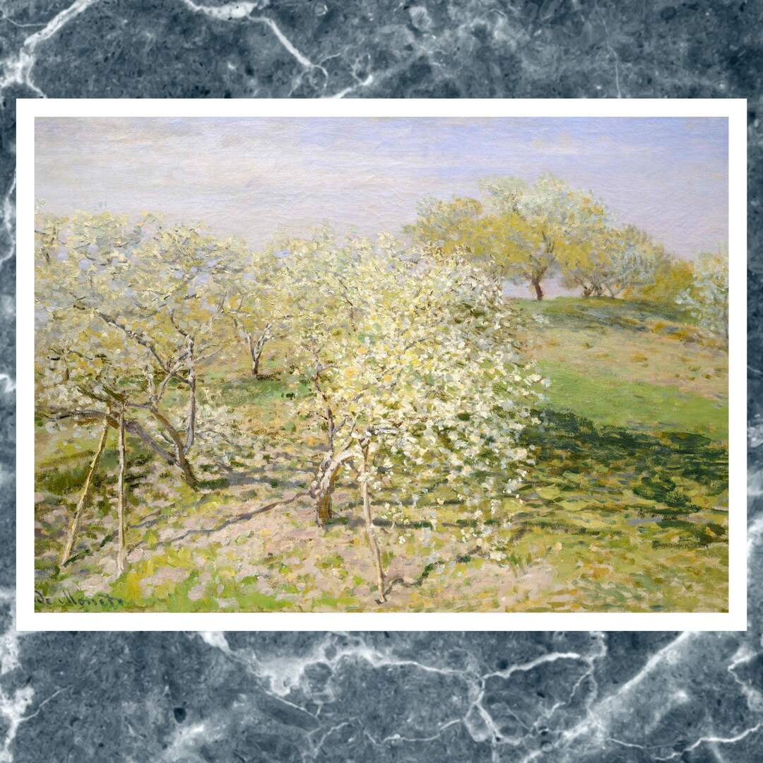 Spring (fruit Trees in Bloom) (1873) by Claude Monet, High Resolution ...