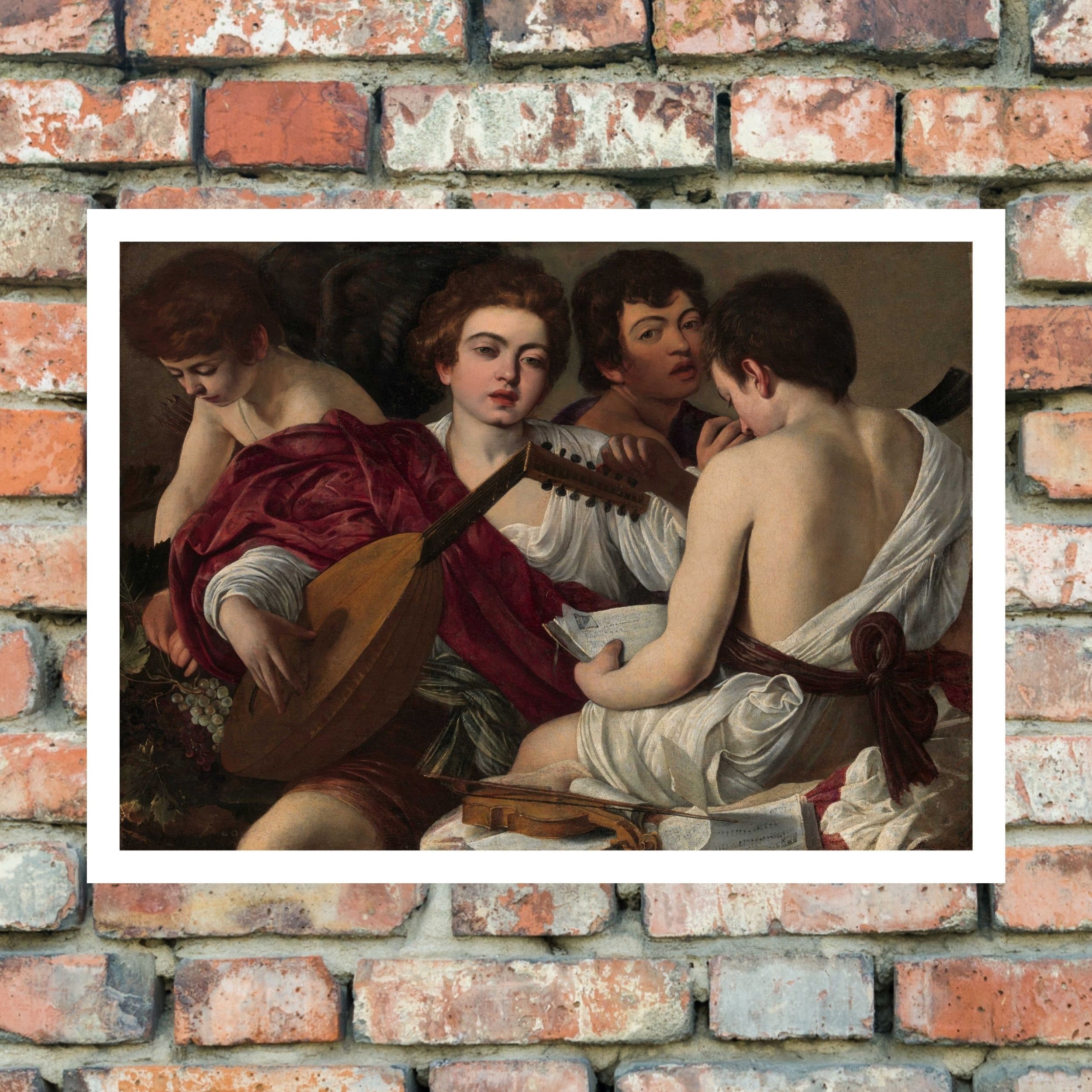 Caravaggio Painting Print The Musicians Oil Painting Poster | Etsy