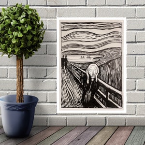 The Scream (1895) by Edvard Munch, Art Print, Famous Wall Art, Famous ...