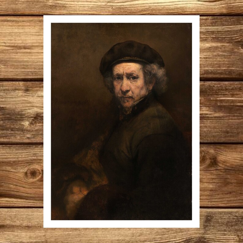 Self-portrait Painting Print Rembrandt Van Rijn Art Print - Etsy