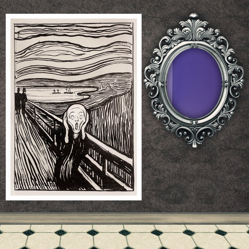 The Scream 1895 by Edvard Munch Art Print Famous Wall Art - Etsy