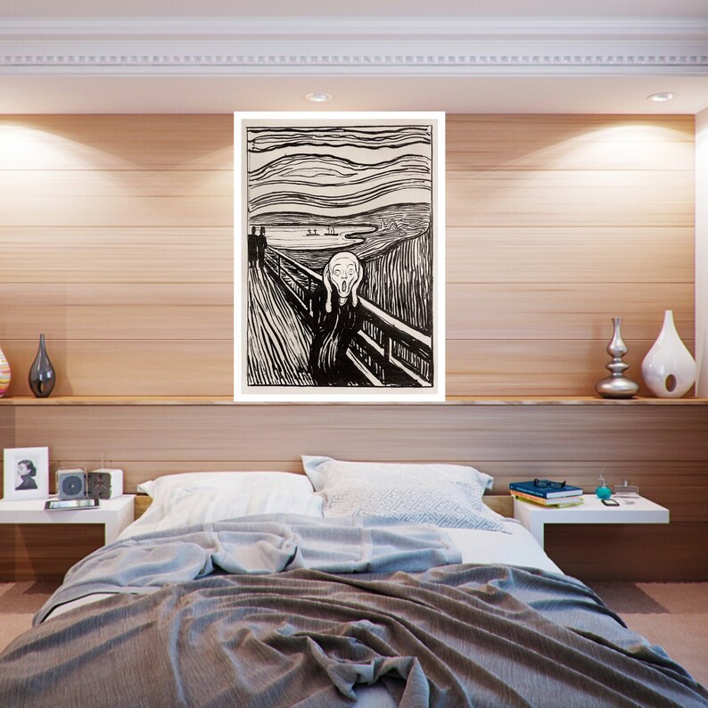 The Scream 1895 by Edvard Munch Art Print Famous Wall Art - Etsy