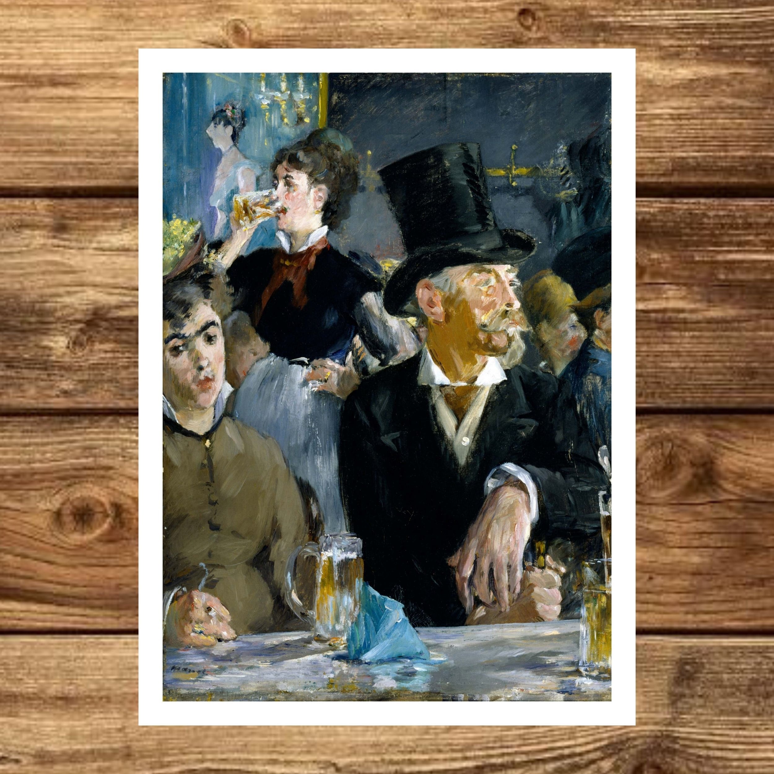 Edouard Manet Painting Print At the Cafe Art Print Manet | Etsy