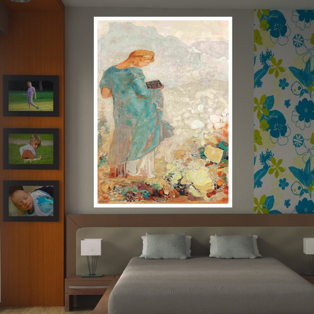 Pandora Drawing by Odilon Redon, Wall Art, Art Gift, Painting Prints ...