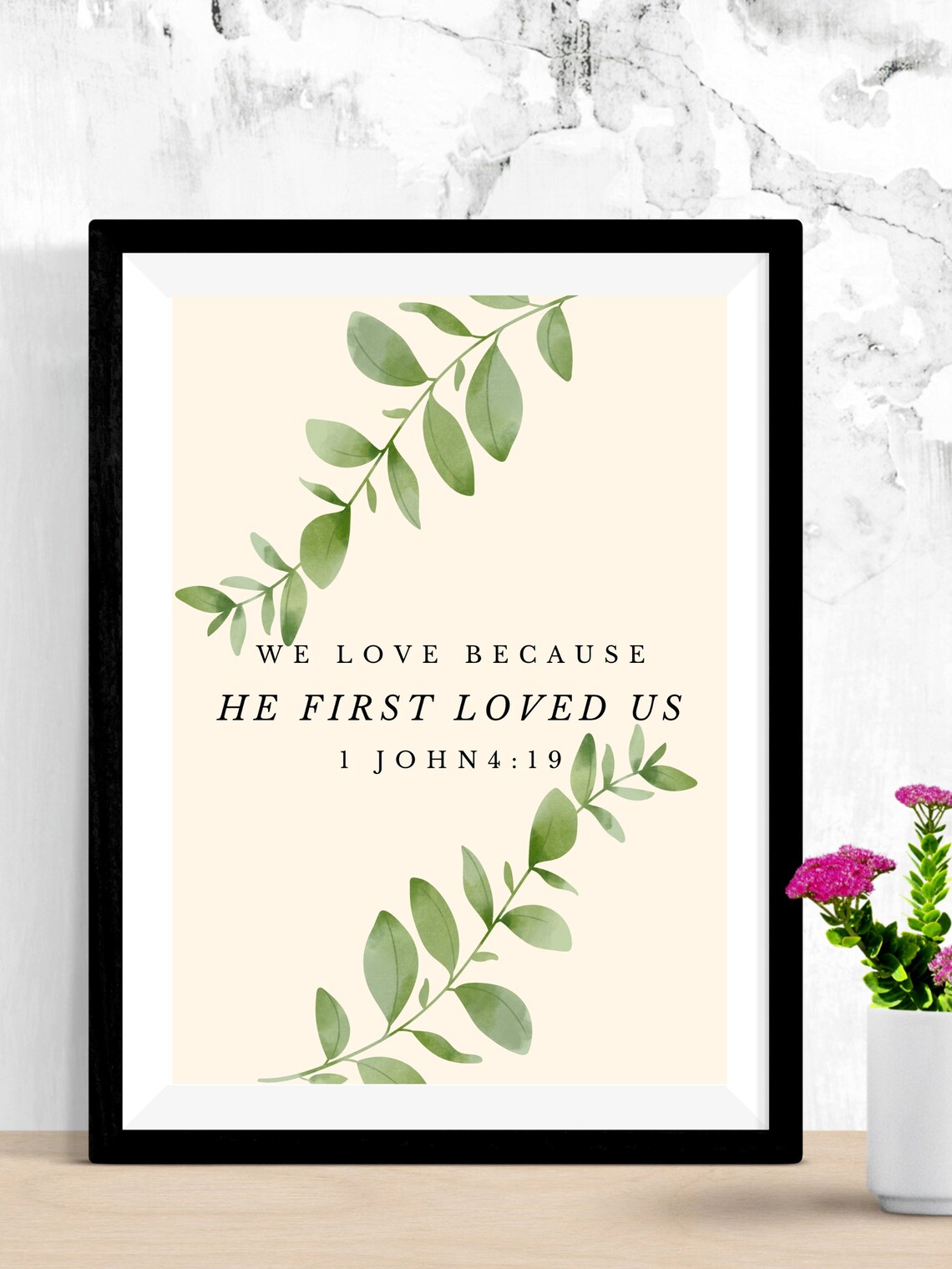 1 John 4:19 Printable. Bible Verse. Christian Printable. Wall Art ...