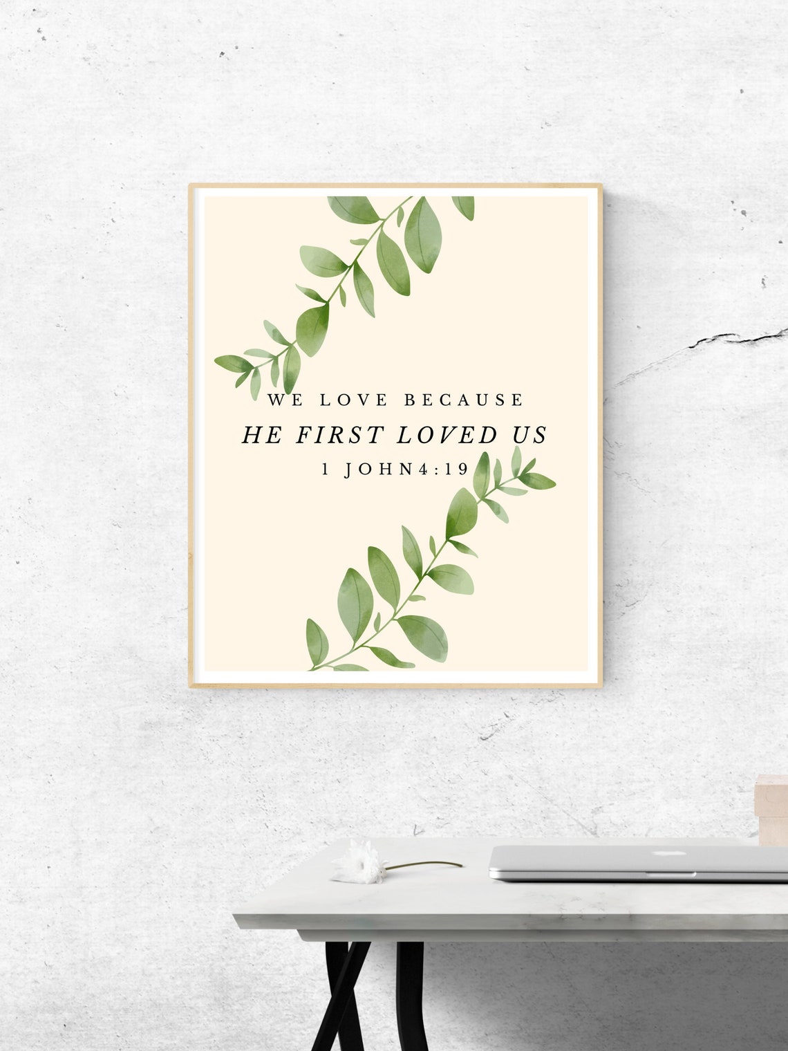 1 John 4:19 Printable. Bible Verse. Christian Printable. Wall Art ...