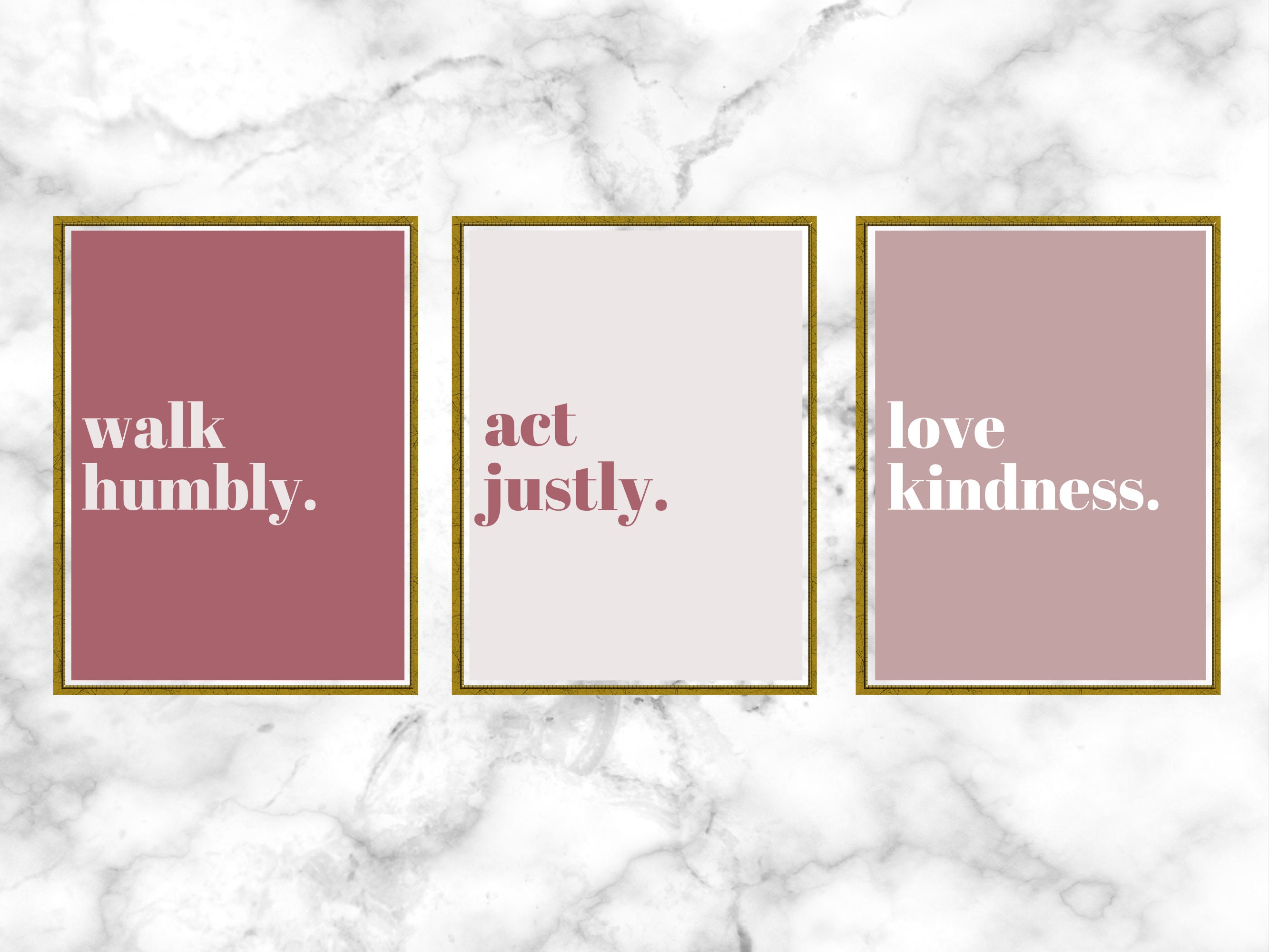 Customizable Micah 6:8 Minimalist Wall Art Download Bible Verse ...