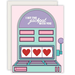 I Hit the Jackpot With You Card - Anniversary Card - Lover Card - Lotto ...