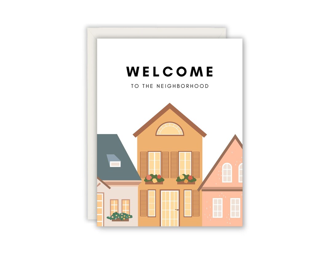 Welcome to the Neighborhood Greeting Card: New Homeowner Gift - Etsy