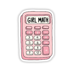 Girl Math Sticker - Etsy