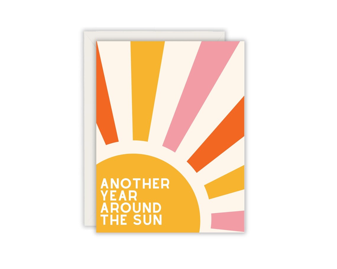Another Year Around the Sun Birthday Card - Solar System Card - Etsy