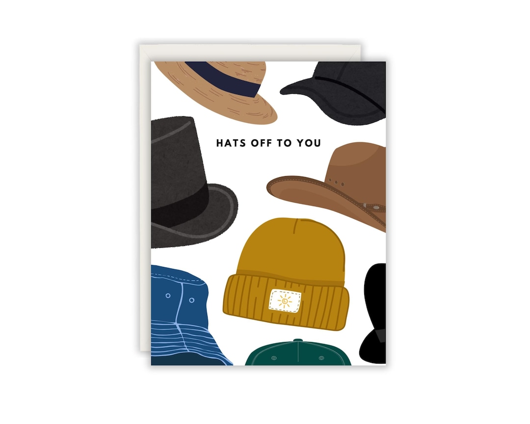 Hats off to You Card - Funny Congratulations Card - Etsy