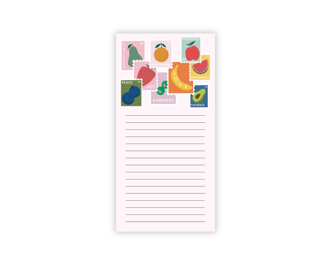Fruit of the Spirit Notepad: Christian Scripture Tear-off Stationery - Etsy