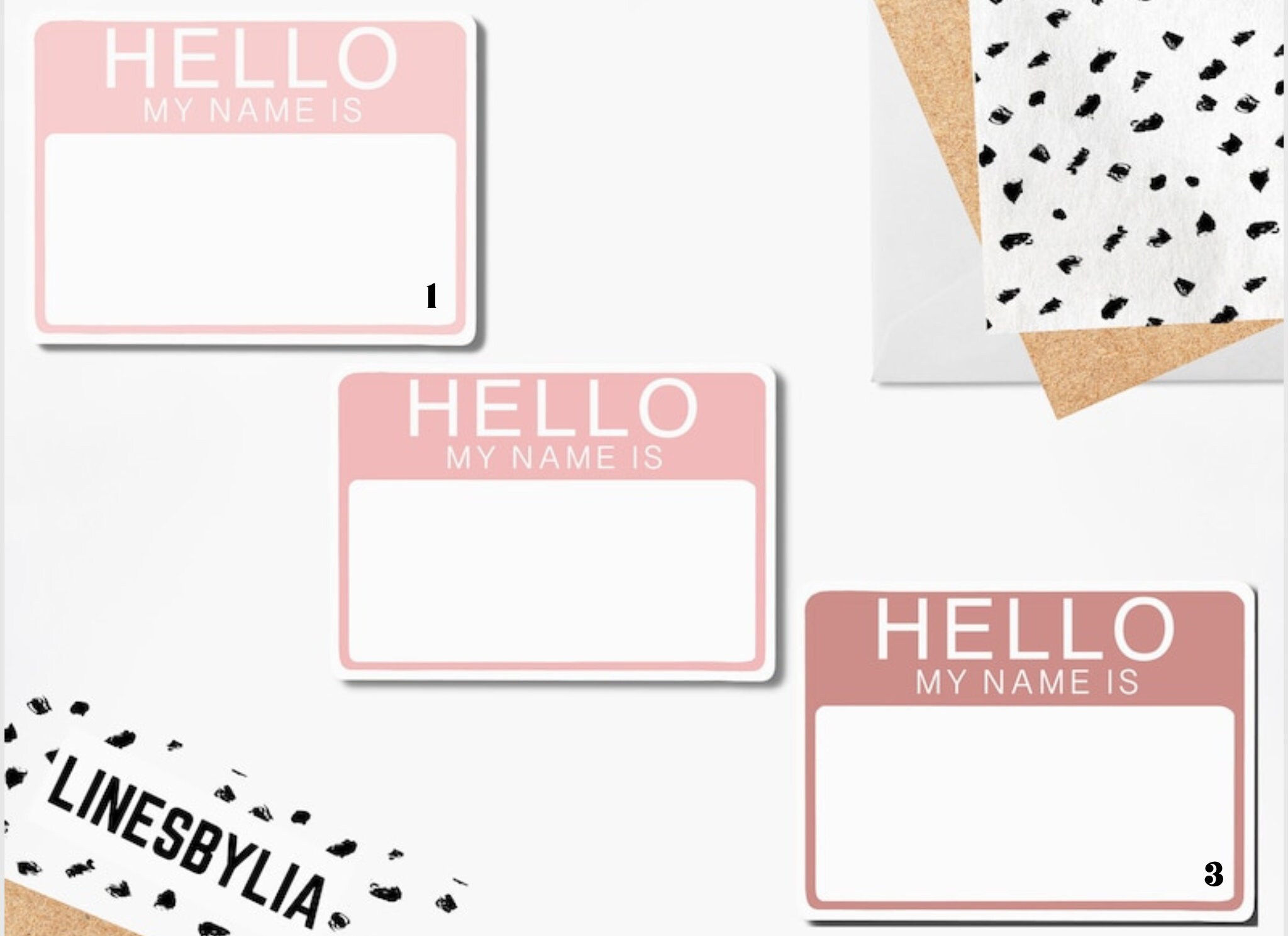 Hello My Name is Single Sticker Baby Name Announcement - Etsy