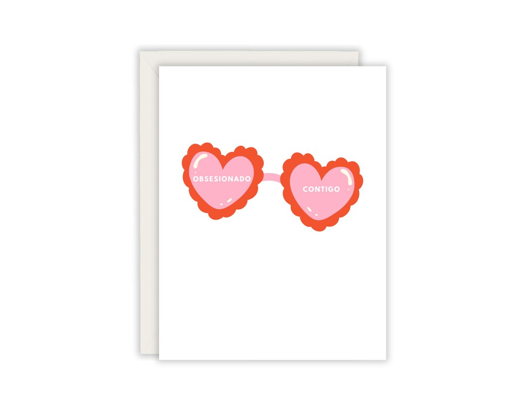 Obsesionado Contigo Tarjeta- Obsessed With You Card - Spanish Greeting ...