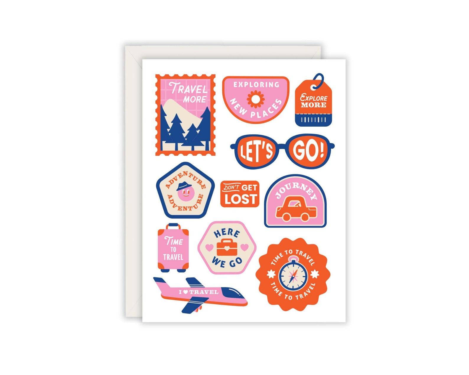 Pink New Adventure Traveler Card - Etsy