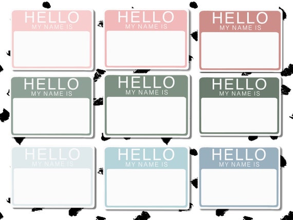 Hello My Name is Single Sticker Baby Name Announcement - Etsy