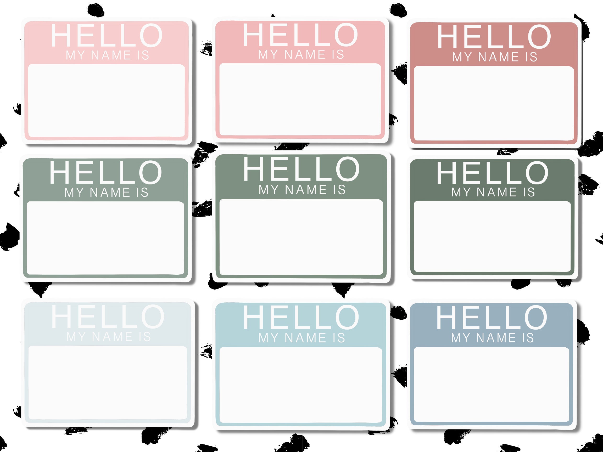 Blank Hello Name Tags - Etsy