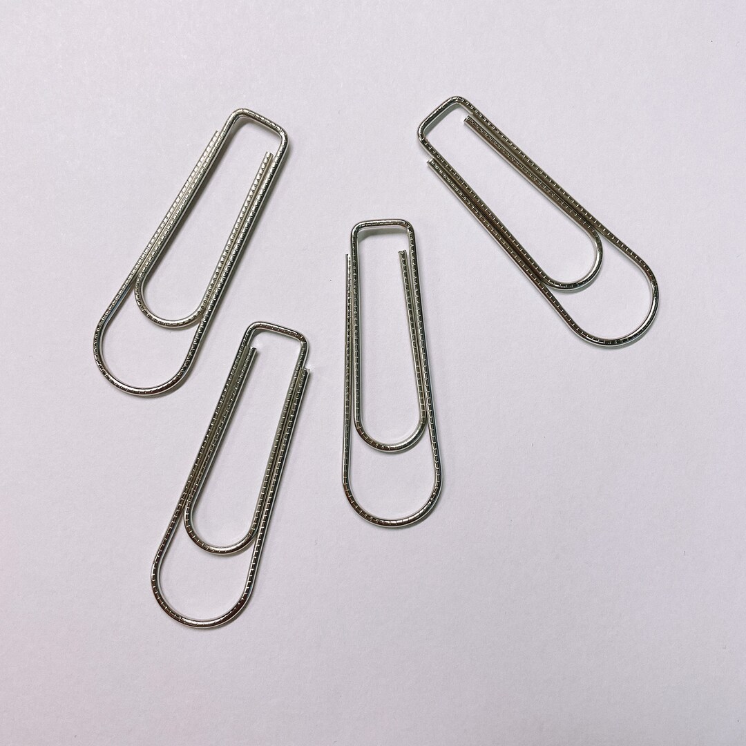 25 Large Paper Clips - Silver Trendy Paper Clips - Planner Accessories ...