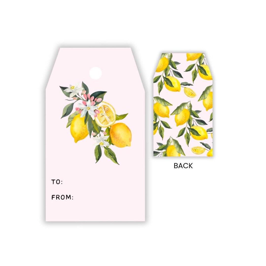 Lemon Gift Tag Set of 10 - Etsy